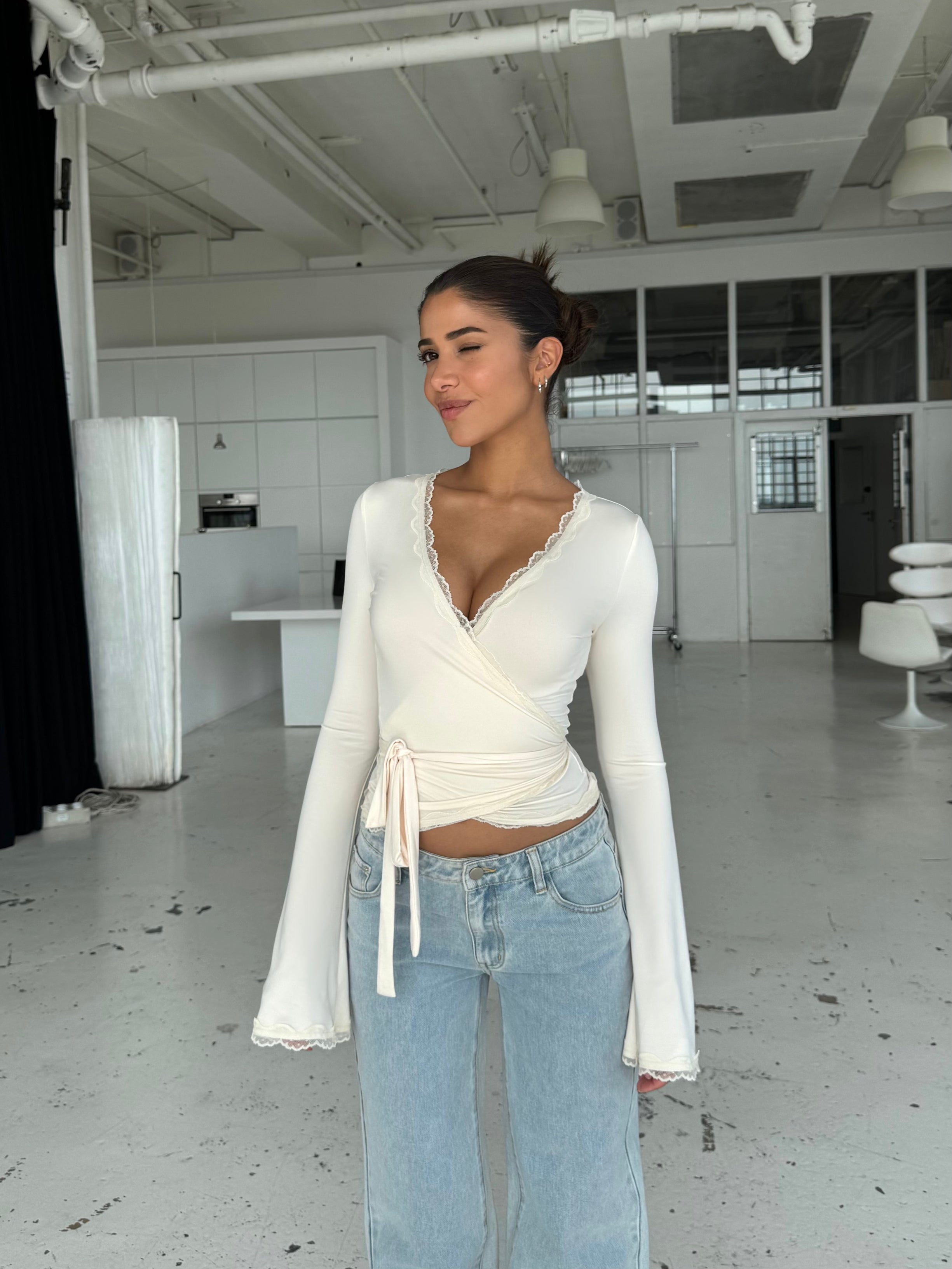 Ballerina basic top - cream – VENDERBY'S